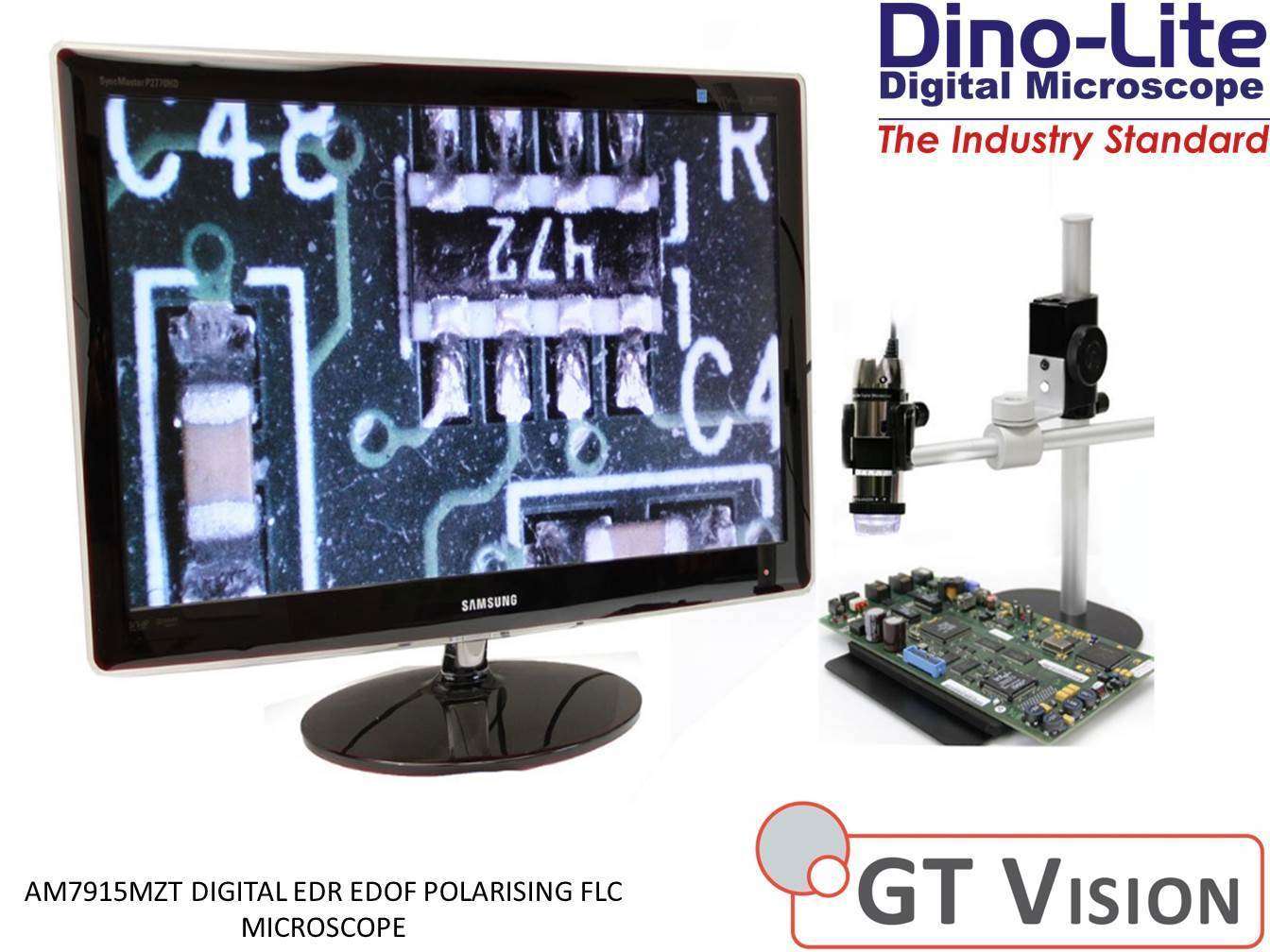 Dino-Lite AM7915MZT Pro Digital EDR/EDOF/AMR Polarising FLC Microscope ...