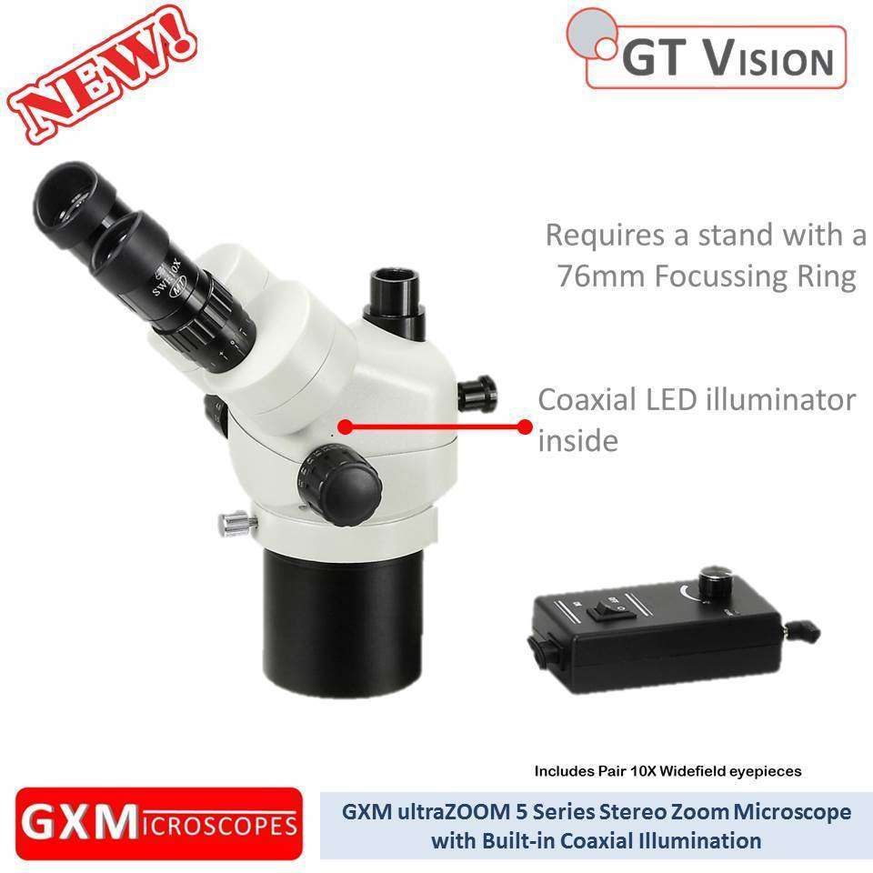 ultraZOOM-5 Series Research Stereo Microscope Series 18-65X, Coaxial ...