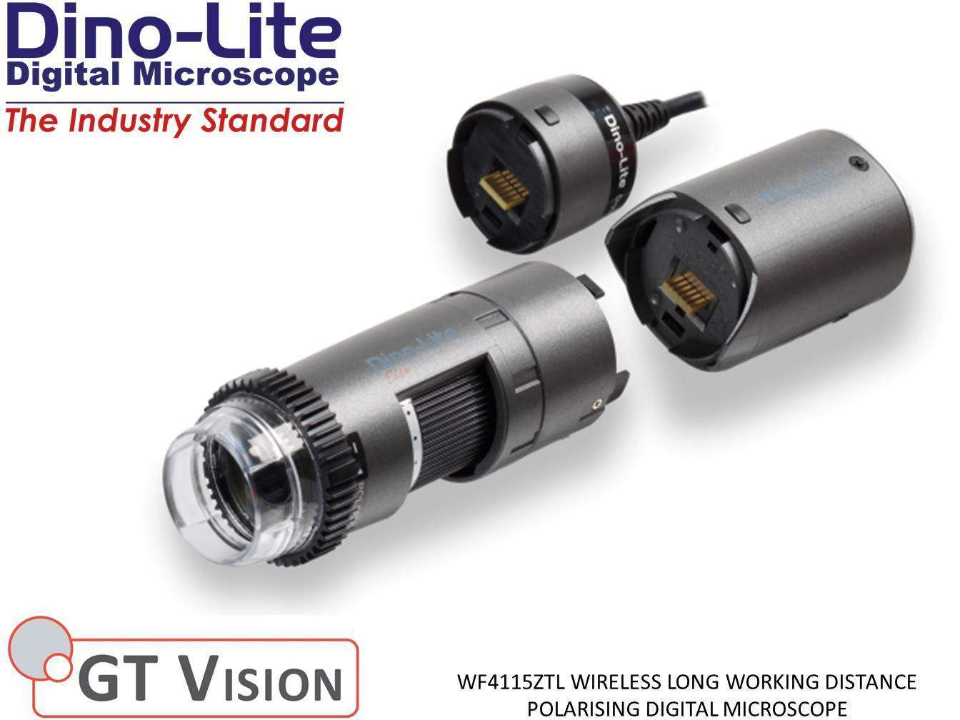 Dino-Lite WF4115ZTL Digital Wireless LWD Polarising Microscope 10-140X